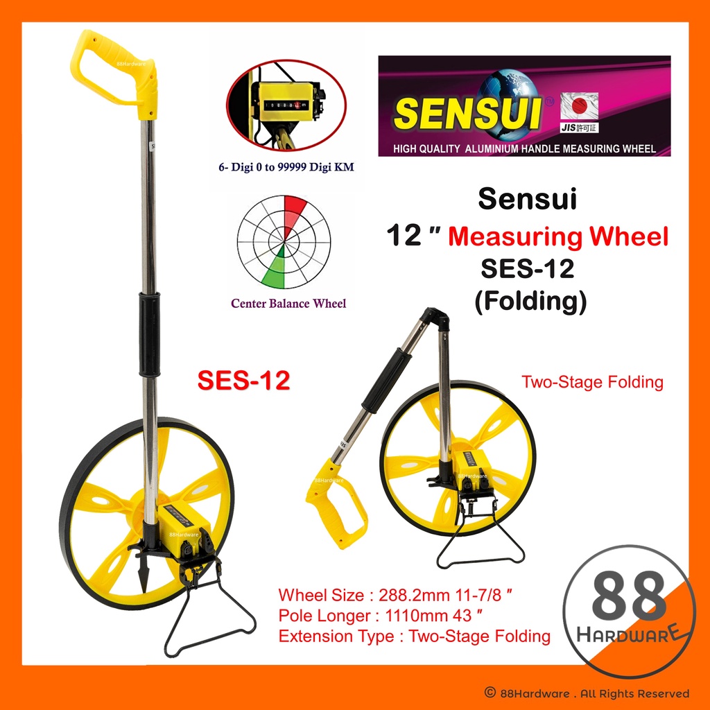 ORI SENSUI 6"/8"/12" adjustable measuring wheel (distance/counter ...