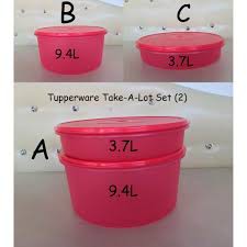 🔥RANDOM COLOR🔥 Tupperware Take A Lot Set Pink/Purple | Shopee Malaysia