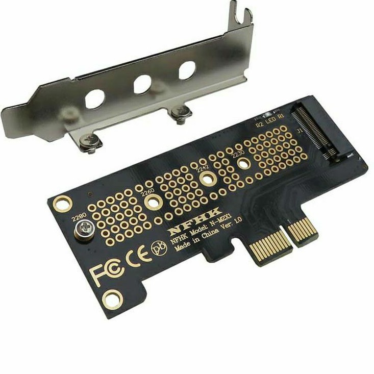 PCI-E X1 M.2 NVME SSD to PCIe x1 adapter card with low bracket >Ver.1