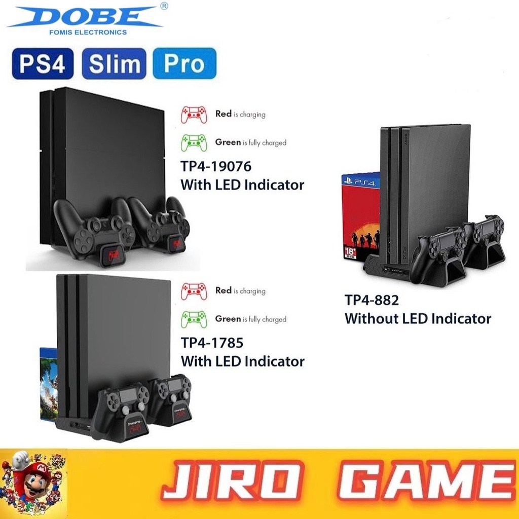 PS4 Dobe Slim / Pro / First Model Multifunction Cooling Stand With LED ...