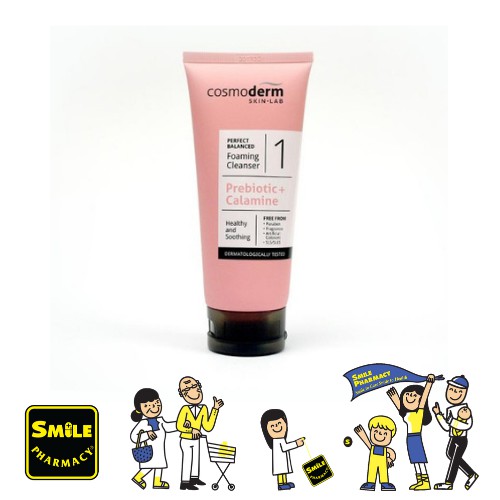 Cosmoderm Skin Lab Foaming Cleanser Prebiotic + Calamine 120ml | Shopee ...