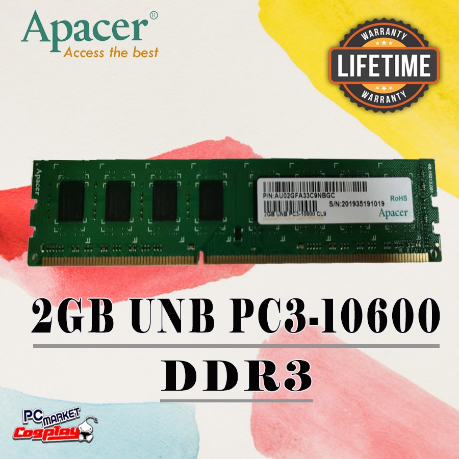 APACER UNB PC3 10600 CL9 2GB MEMORY MODULE FOR DESKTOPS Shopee Malaysia
