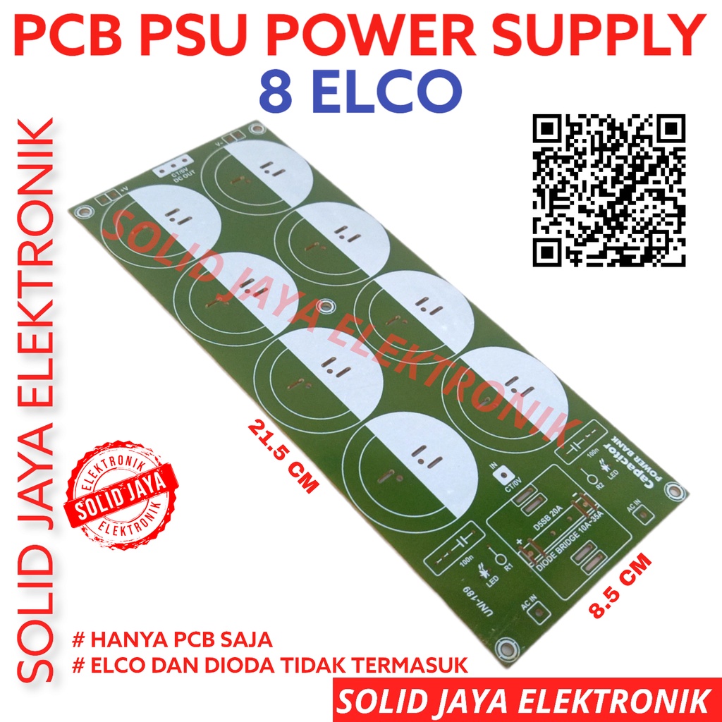 Pcb PSU 8 ELCO Capacitor Capacitor Capacitor 8ELCO 8ELKO POWER SUPPLY ...