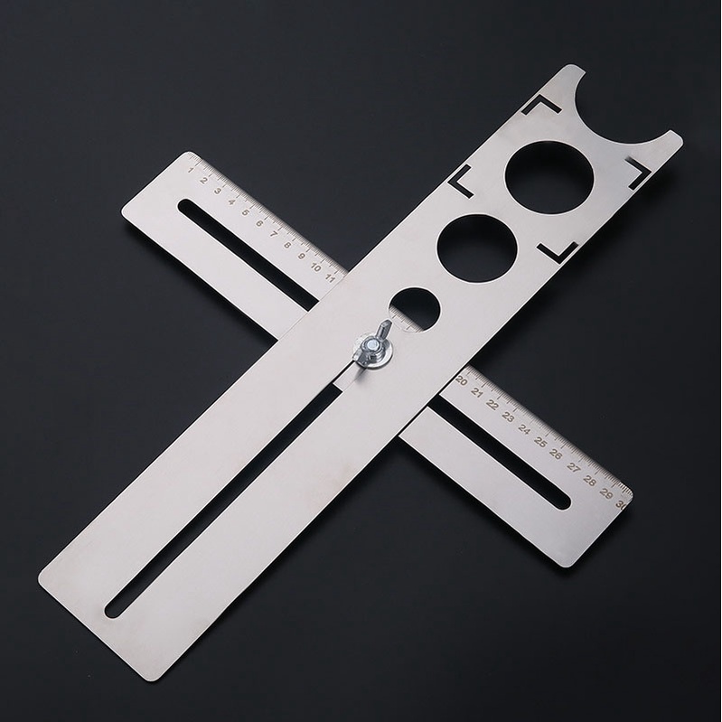 Water pipe drill hole positioning ruler, socket positioning on tiles ...