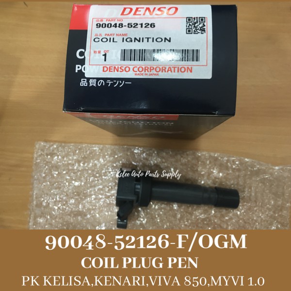 PLUG COIL PEN PK KELISA,KENARI,VIVA 850,MYVI 1.0 (3P) 90048-52126 DENSO ...