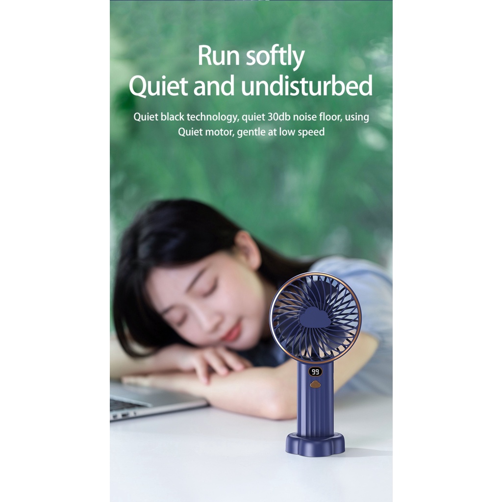 Handheld Fan 4000Mah High Capacity Handheld Rechargeable Fan ...