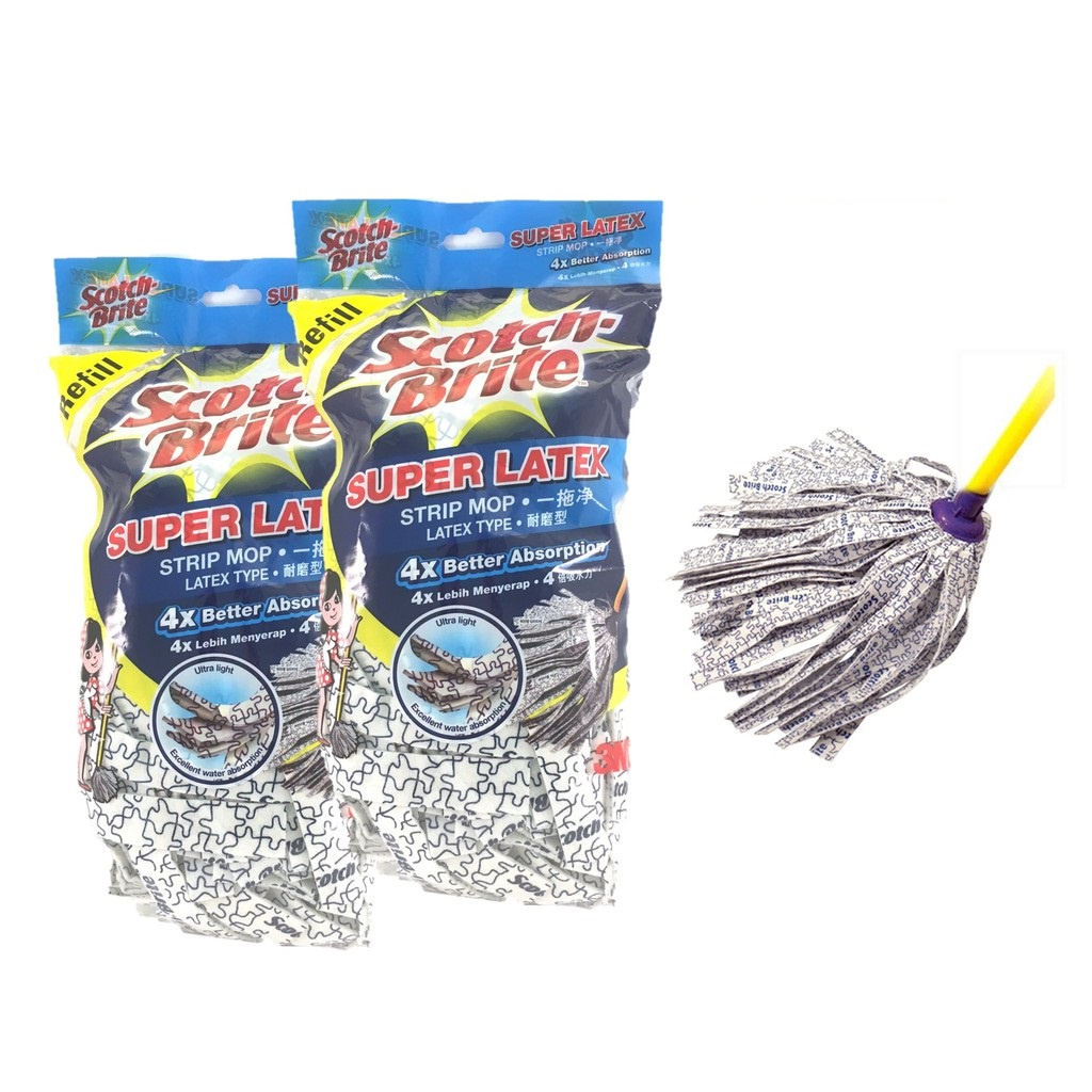 3M Scotch Brite Latex Strip Mop Set (1 Pc/Pack) 3M™ Scotch-Brite™ Latex ...