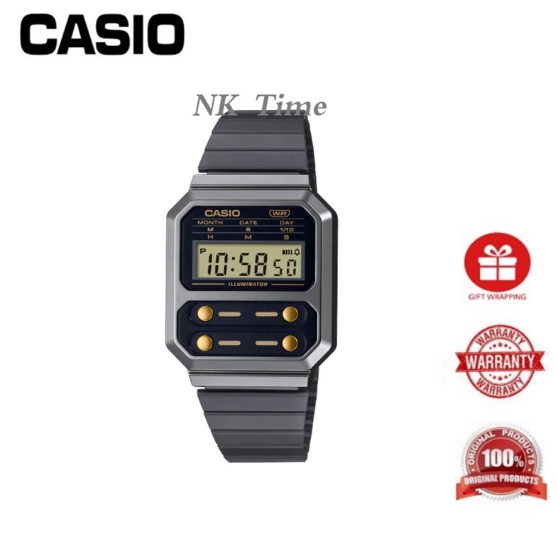 Casio 100% authentic Vintage / A100WEGG-1A2 /A100WEGG | Shopee Malaysia