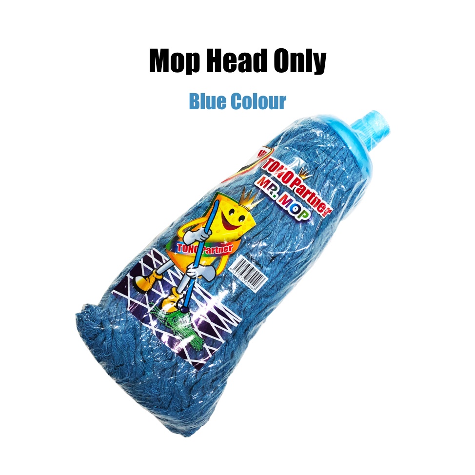 Mr Mop Cotton Fabric Colour Mop Head Only, Super Absorbent Warna Mop ...