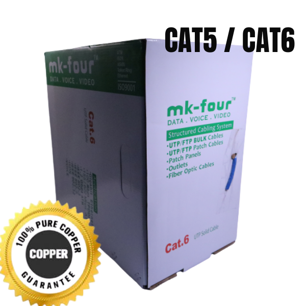 100% PURE COPPER CAT5 CAT6 MK-FOUR Network Cable 305Meter | Shopee Malaysia