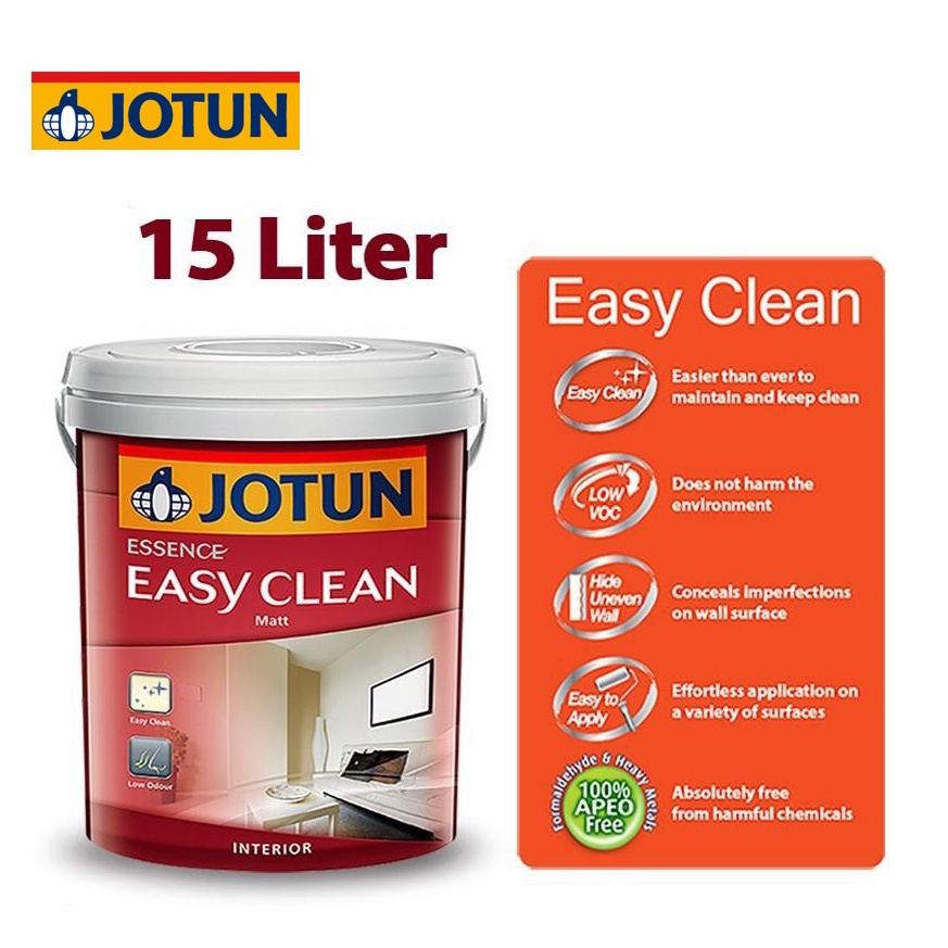 JOTUN ESSENCE EASY CLEAN INTERIOR 15LITER (WHITE) | Shopee Malaysia