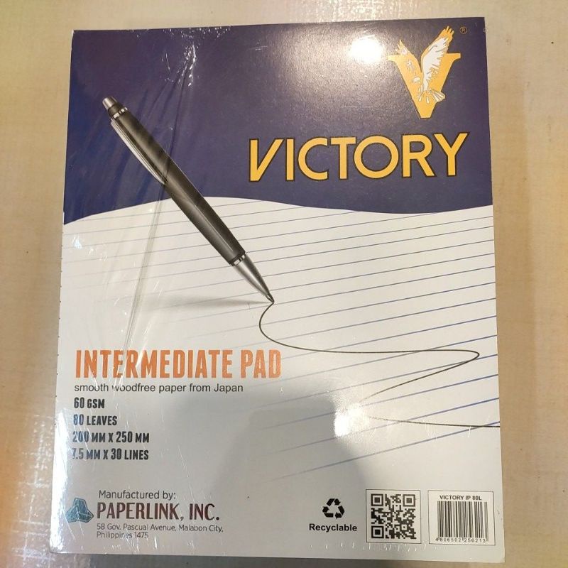 (victory interdiate pad maganda makapal 80 leaves in one pad ) | Shopee ...