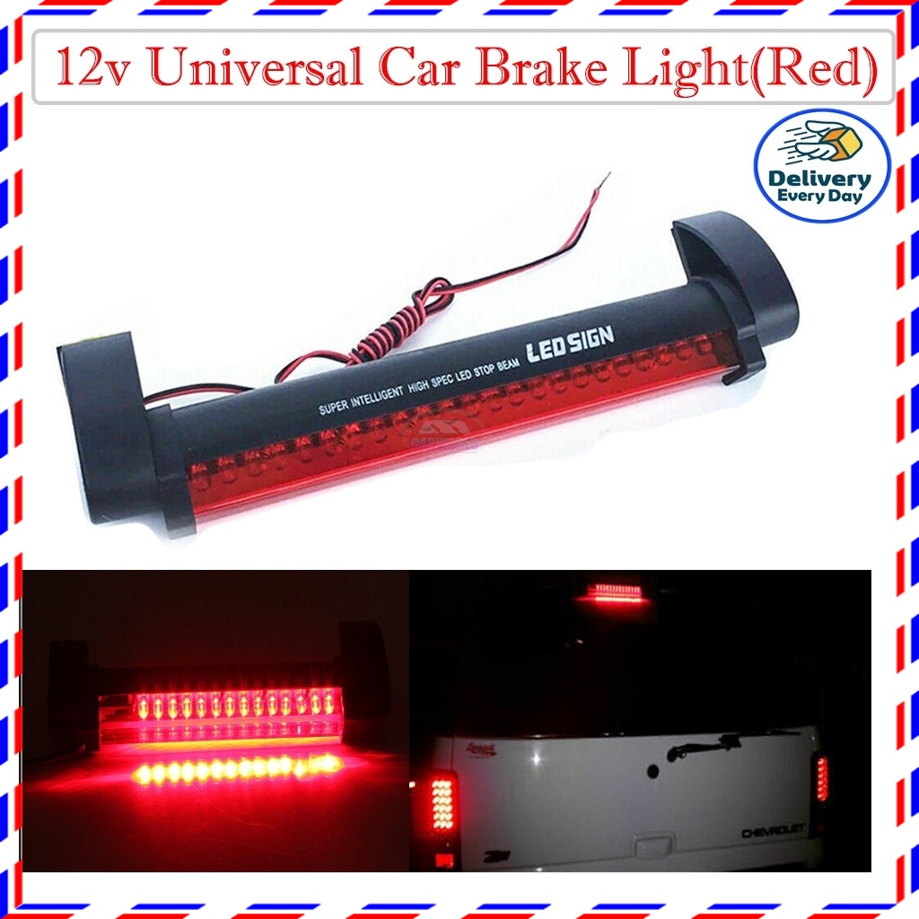 LED 12V 3RD Brake Stop High Mount Third 24/32/48/56 LED Tail Light Lamp Red (1pc) | Shopee Malaysia