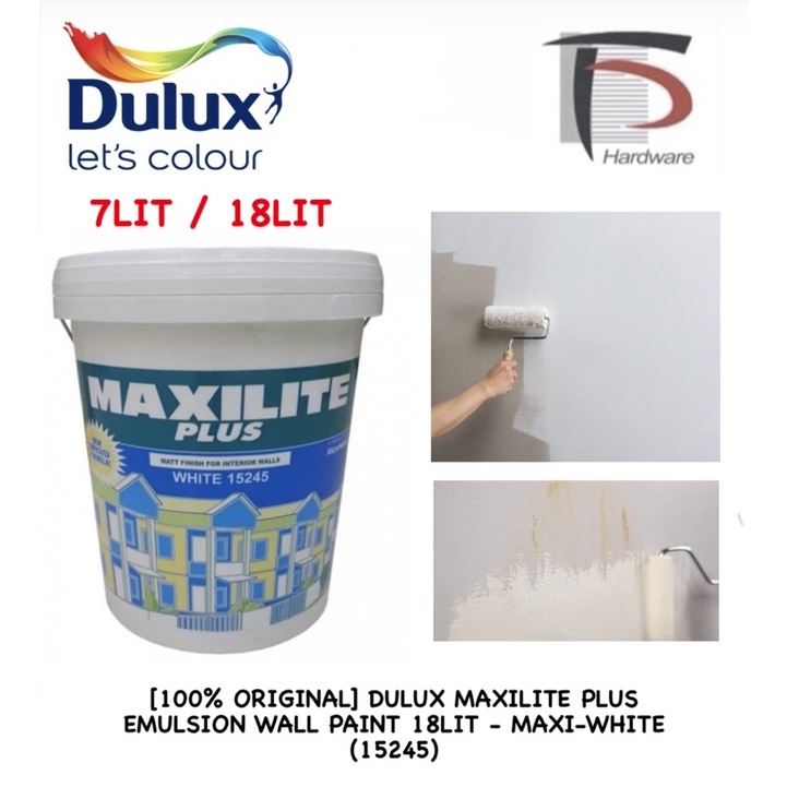 [100% ORIGINAL] DULUX MAXILITE PLUS EMULSION WALL PAINT 18LIT - MAXI ...