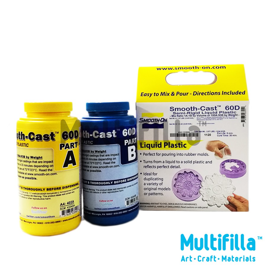 SMOOTH-ON Smooth-Cast 60D : 0.94kg - Semi-Rigid Liquid Plastic ...