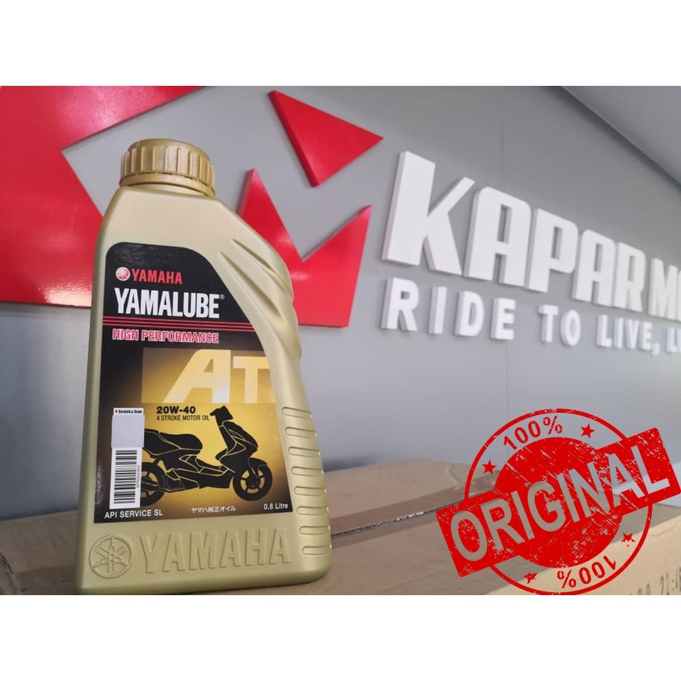ORIGINAL YAMALUBE AT 20W-40 20W40 FULLY SYNTHETIC Semi Scooter Nvx Nmax ...