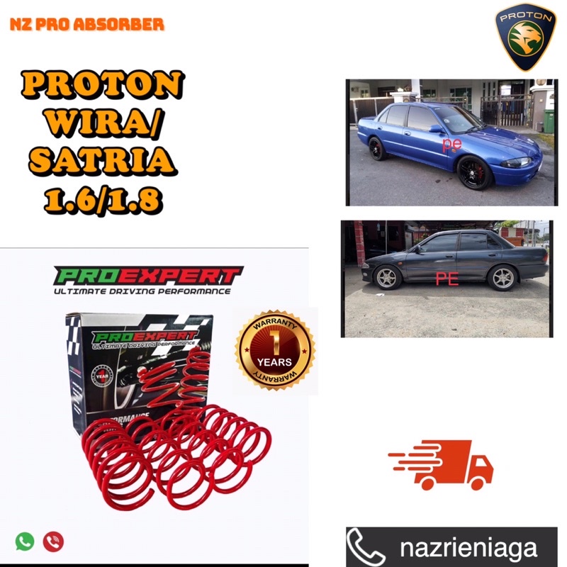 PROTON WIRA/SATRIA 1.6/1.8 SPRING SPORT PRO EXPERT LOWERED | Shopee ...