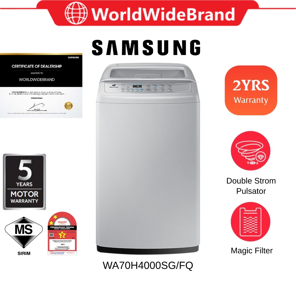 Samsung 7KG Top Load Fully Auto Washing Machine | WA70H4000SG/FQ ...