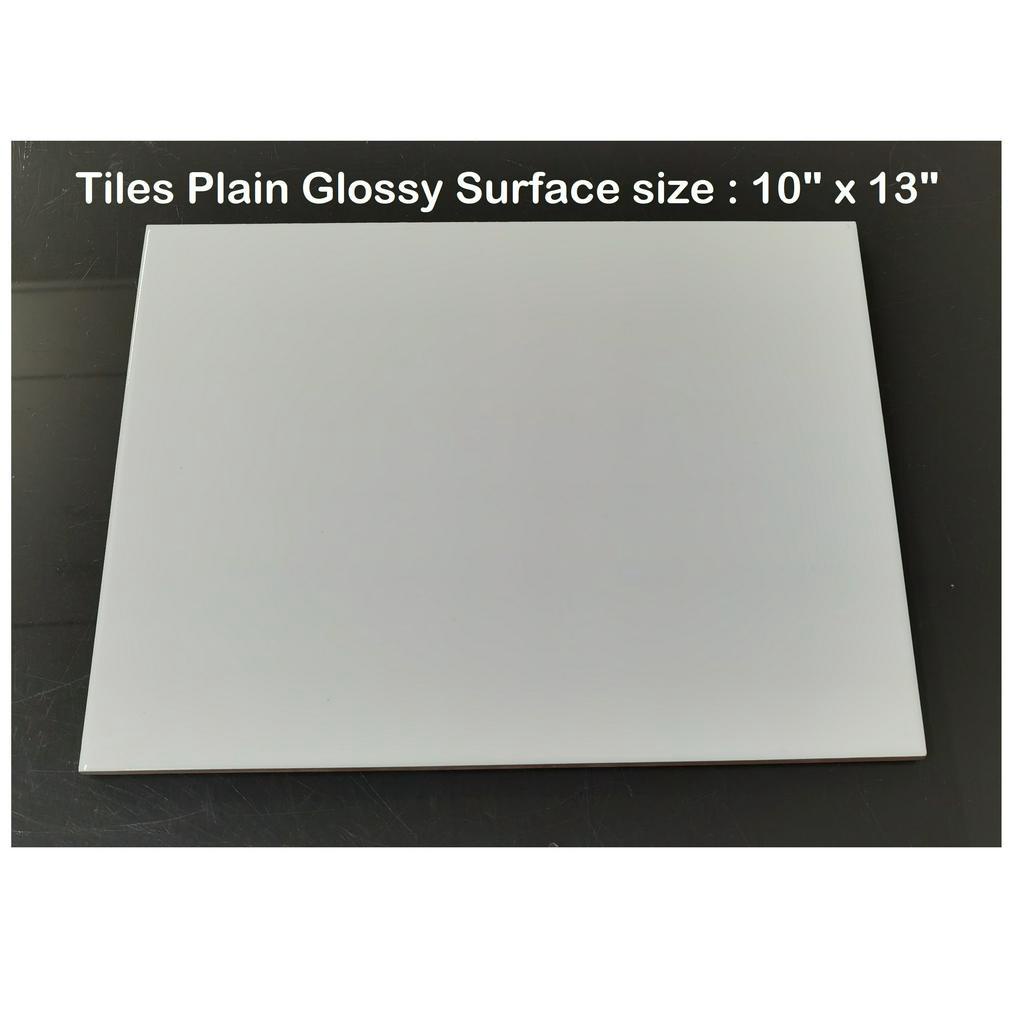 Tiles Plain Porcelain 10in x 13in (White tiles) Glossy surface - Jubin ...