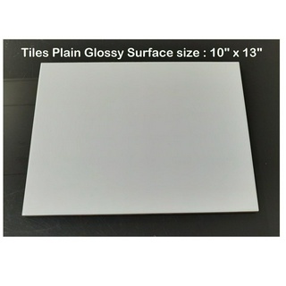 Tiles Plain Porcelain 10in x 13in (White tiles) Glossy surface - Jubin ...