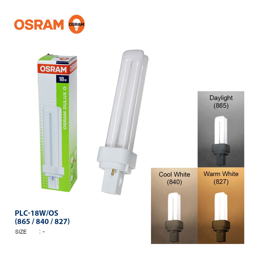 OSRAM/GE DULUX D PLC 18W 827 (WARM WHITE) | Shopee Malaysia