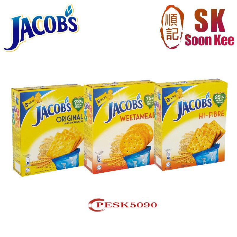 Jacobs Nutritious Crackers 8 Packs ( Original Cream / Hi-Fibre ...