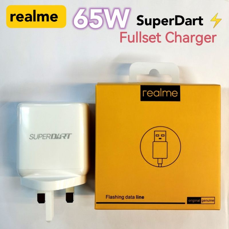 Realme 65W Power Charger Adapter Support Superdart Supervooc Fast ...