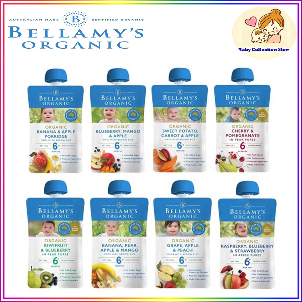 [Ready Stock] Bellamy ‘s Organic Baby Puree Pouch / Apple Snacks ...