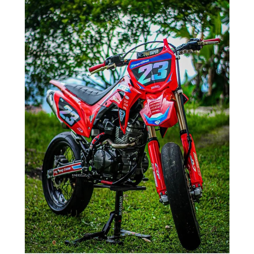 MERAH Decal CRF 150L Simple Red Color | Shopee Malaysia