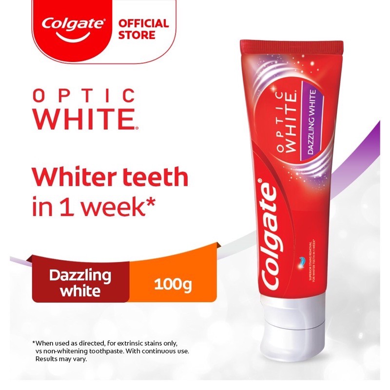 Colgate Optic White Dazzling White Whitening Toothpaste 100g | Shopee ...