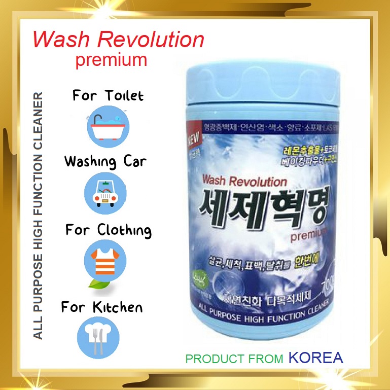 KOREA Wash Revolution Premium 700g Eco friendly multi-purpose detergent / Cleaner / Serbuk ...