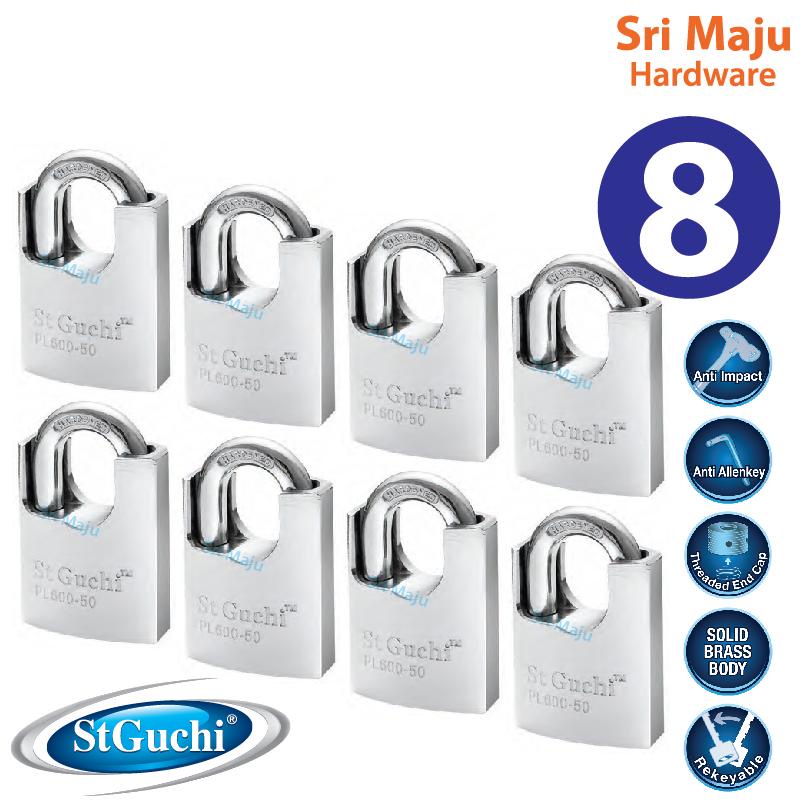 MAJU St Guchi SGPL 600 (8's) Heavy Duty Quality Pad Lock Security Padlock 50mm SIRIM Mangga ...