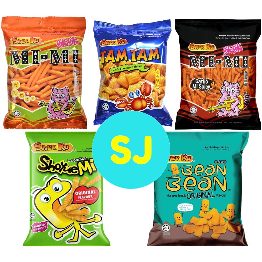 Snek Ku Mimi /TamTam /Garlic Mi Spicy /Shoyuemi / Bean Muruku 60g-80g ...