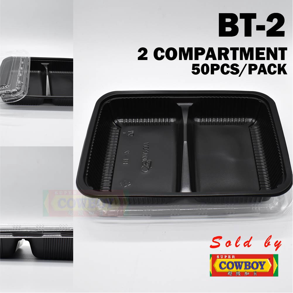 (50pc) Benxon 5 / 4 / 3 / 2 / 1 Compartment Lunch Box with Lid Disposable Food Bento/Bekas ...