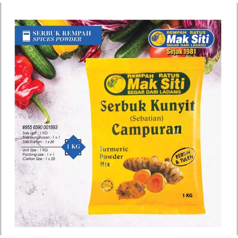 Exp 2025 Serbuk Kunyit Sebatian Campuran Cukup Rasa Tumeric Powder ...