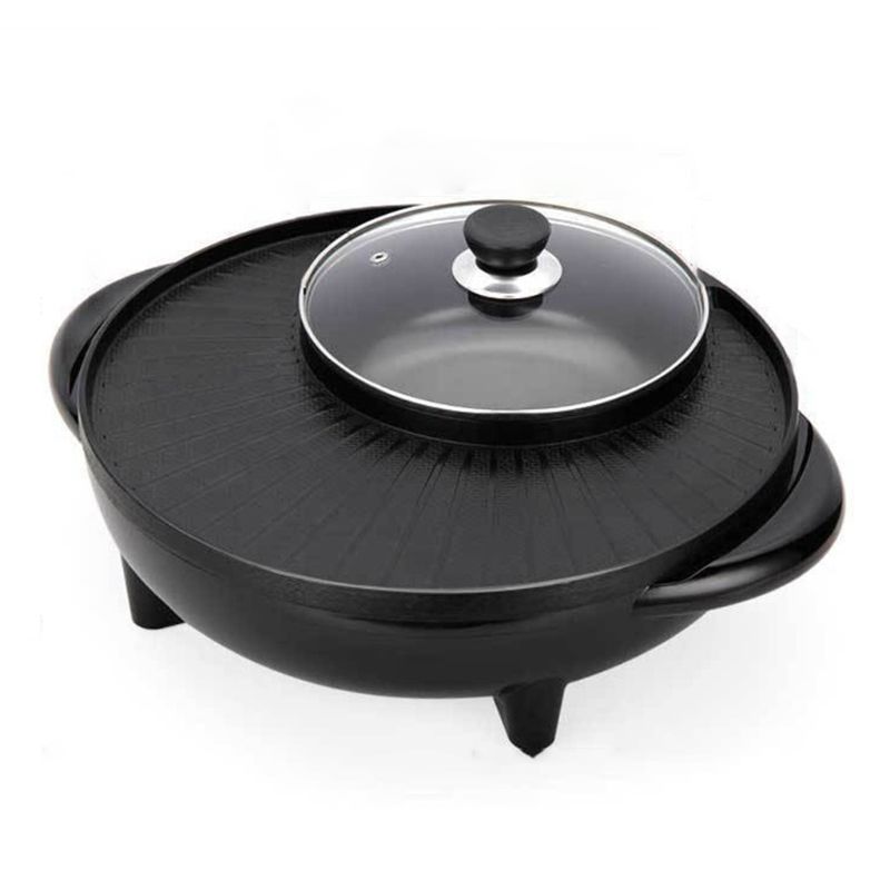 MY2UStore BBQ Grill Electric BBQ Steamboat And Grill Steamboat Pot ...