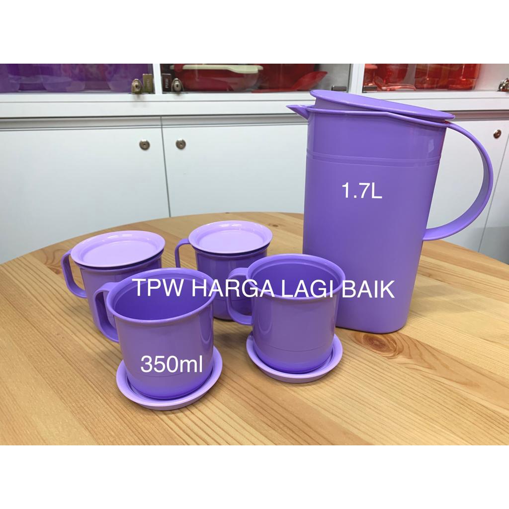 Tupperware Drinking Set (1Jug + 2/4Mugs) / Set Minum Jug dan Cawan ...