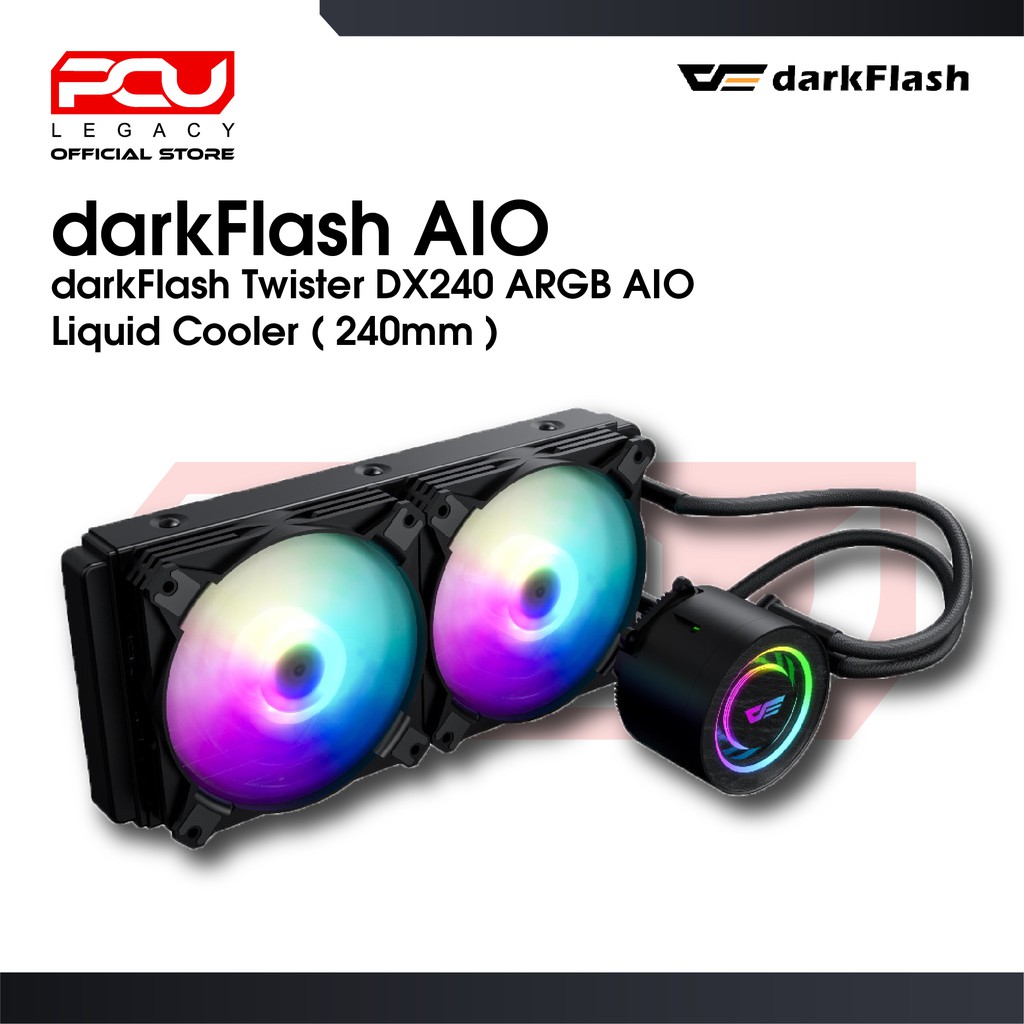 [READY STOCK] Aigo darkFlash Twister DX240 ARGB AIO Liquid Cooler ...