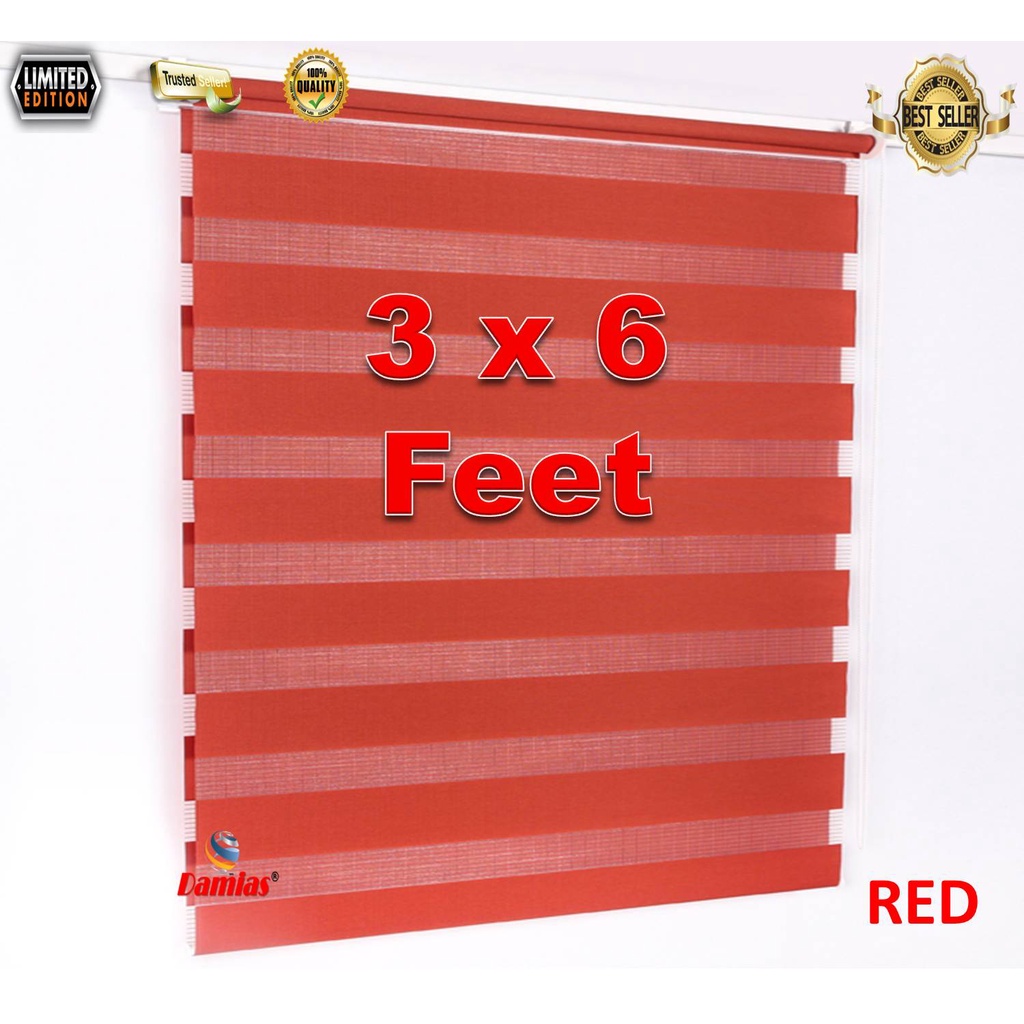 Roller Blind Zebra 3x6 Feet Curtains for all type window new colour ...