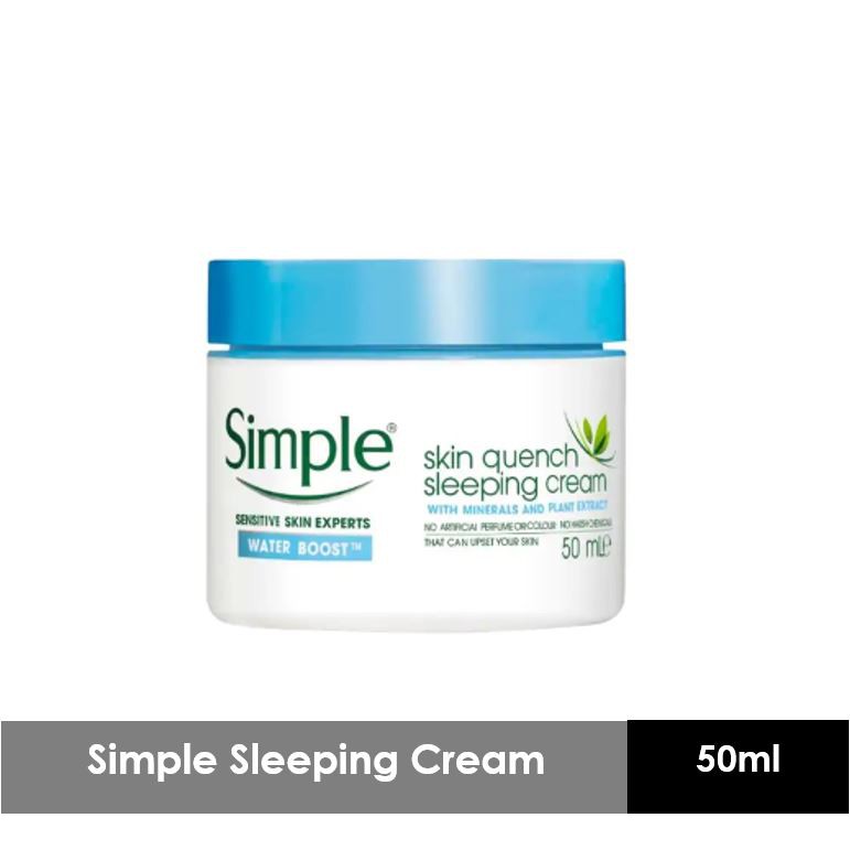 Simple Water Boost Skin Quench Sleeping Cream 50ml [EXP Year 2026 ...