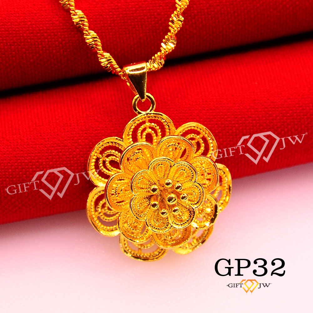 [FREE SHIPPING]- GP21 Rantai Emas Korea/Rantai Emas Plated/Rantai Leher ...