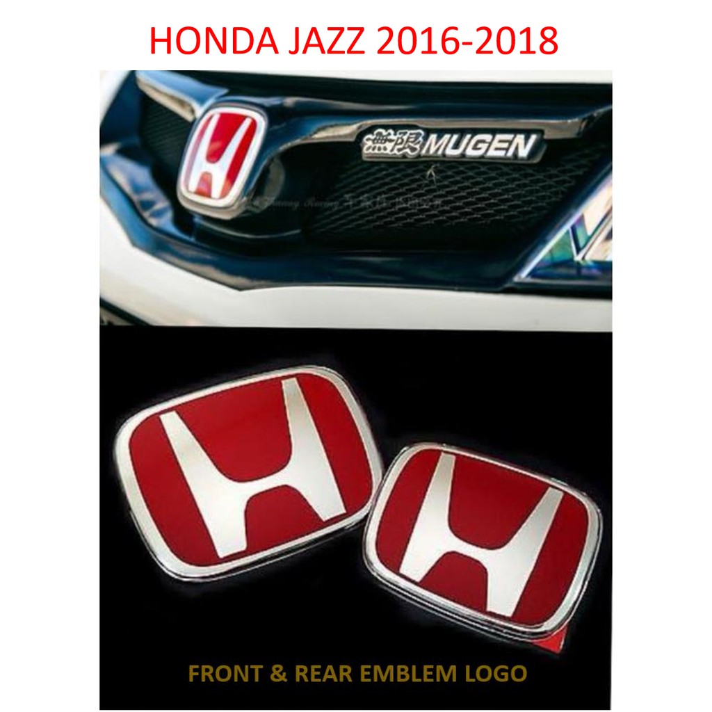 (2 PCS) Honda JAZZ 2016 2017 2018 2019 Type-R Front & Rear Logo(Badge ...