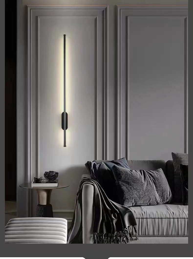 Modern Minimalist Wall Light Nordic Indoor Long Strip Led Wall Lamp ...
