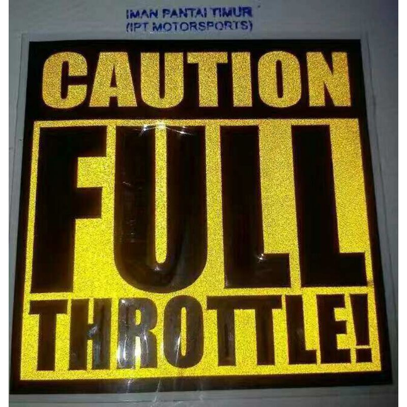 STICKER FULL THROTTLE! | Shopee Malaysia