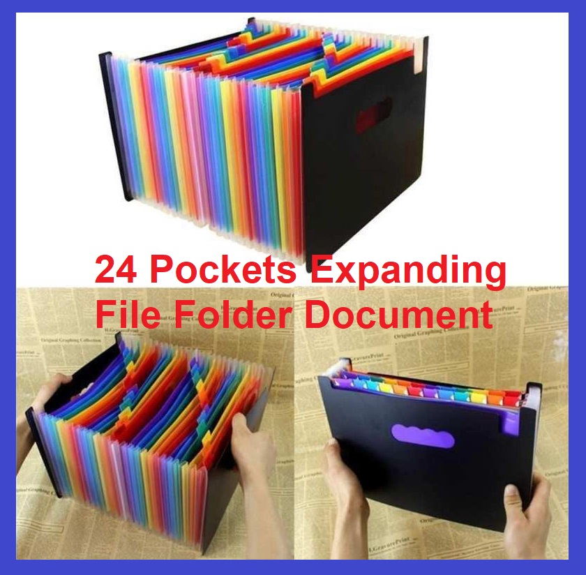 💯💕 24 Poket Simpan Susun Dokumen Dengan Label Murah / 24 Pockets ...