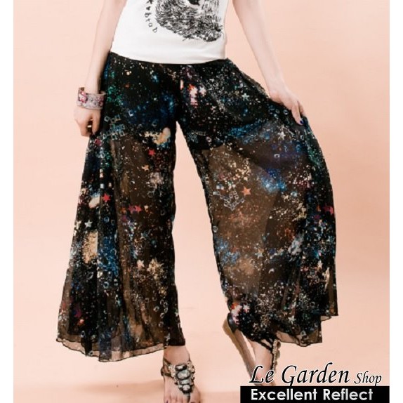 Ultra-thin Translucent Chiffon Octagonal Pants BO15004 | Shopee Malaysia