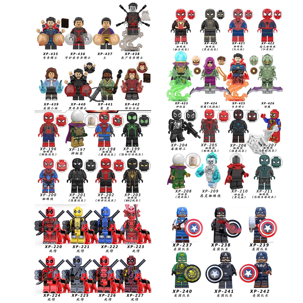 minifigs Marvel The Avengers Series SpiderMan Doctor Strange Captain ...