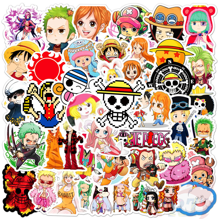 50Pcs/Set ☠ One Piece . Sailing Adventure Series 04 Stickers ☠ Anime ...