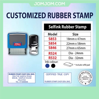 Rubber Stamp/Shiny/Self-Inking//Chop/Custom Made/Name Chop/ Company ...