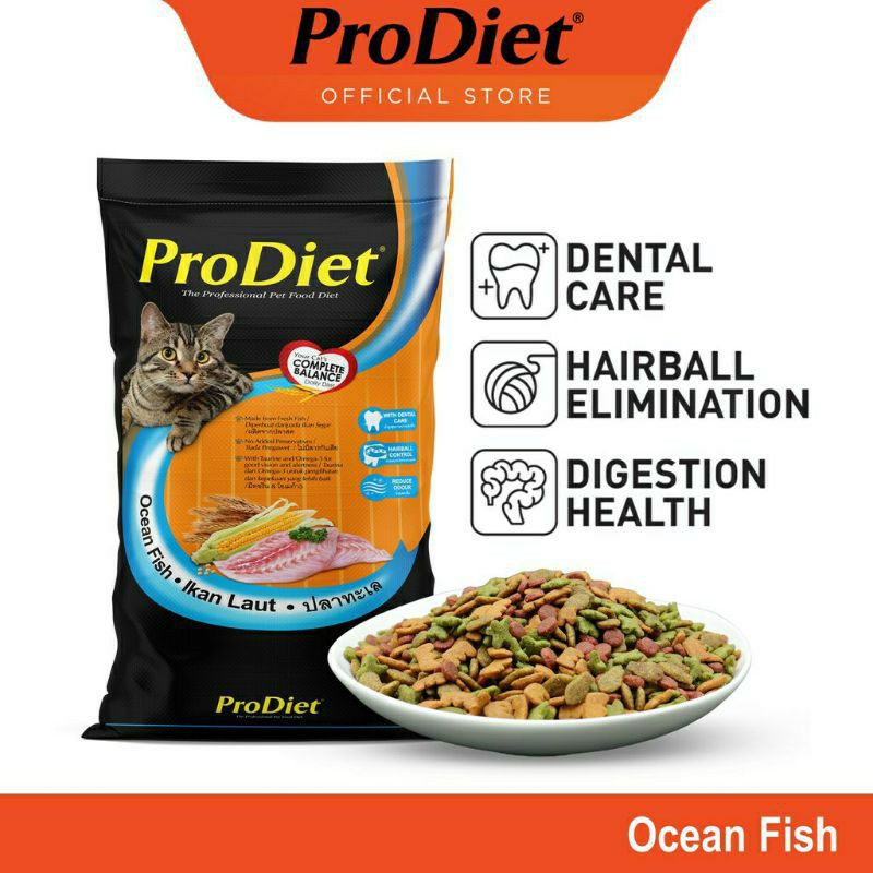 Prodiet Cat Food -Ocean Fish(8kg) ORIGINAL PACK 4 in 1(ocean) | Shopee ...